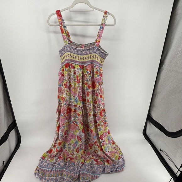 In Bloom | Dresses | In Bloom Floral Maxi Dress Pink Yellow Blue | Poshmark